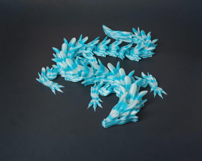 Articulated Water Dragon STL File for 3D Printing, Poseable Fantasy ...