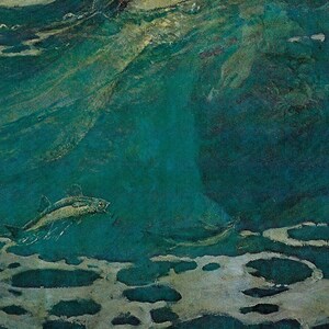 Howard Pyle "the Mermaid" 1910 an Unpublished Work Recovered Vintage ...