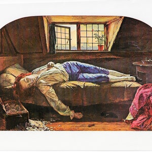 Chatterton C.1856 '70s Art Book Page Henry Wallis Tate Gallery - Etsy