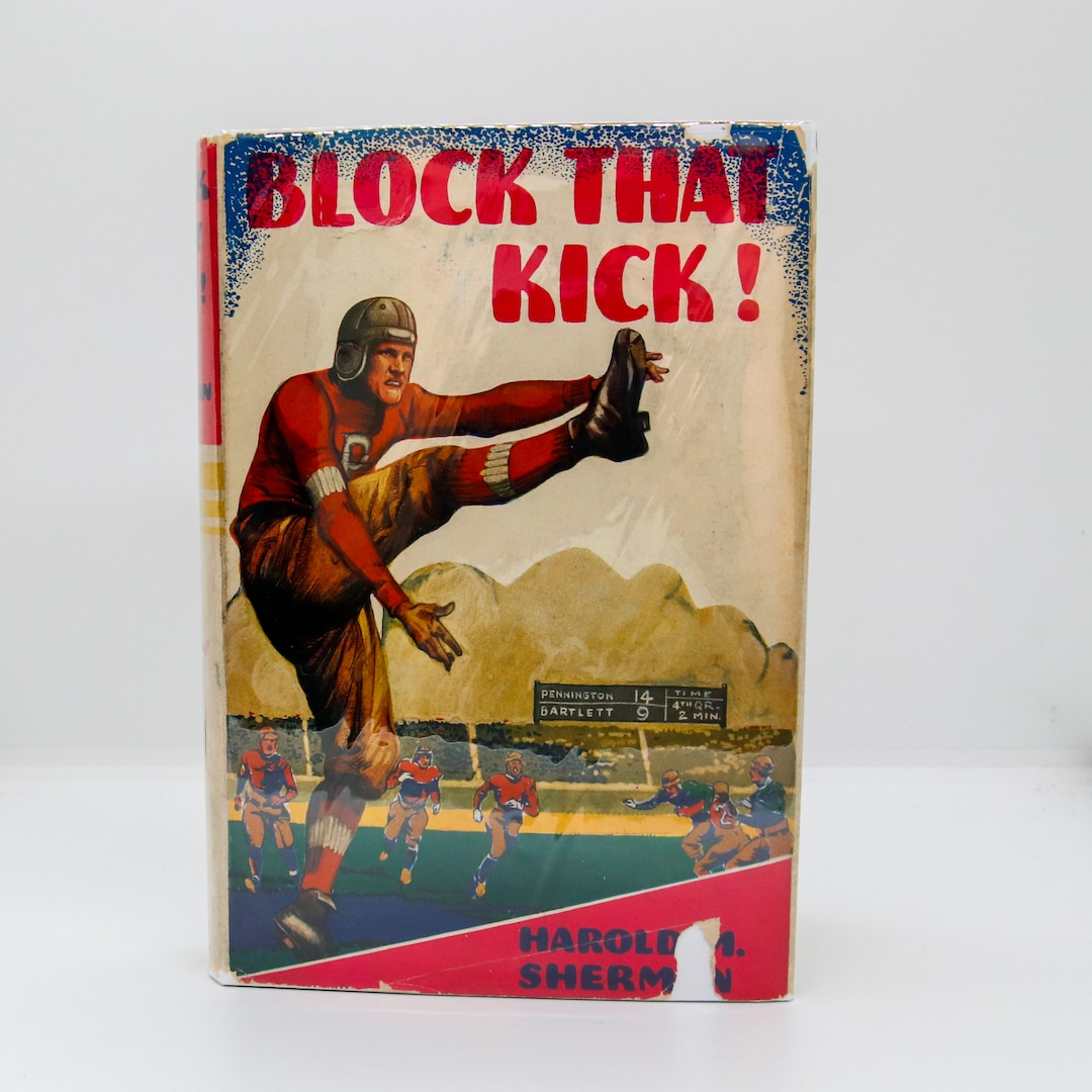 Children's Football Story "block That Kick!" Vintage Cloth Wrapped ...