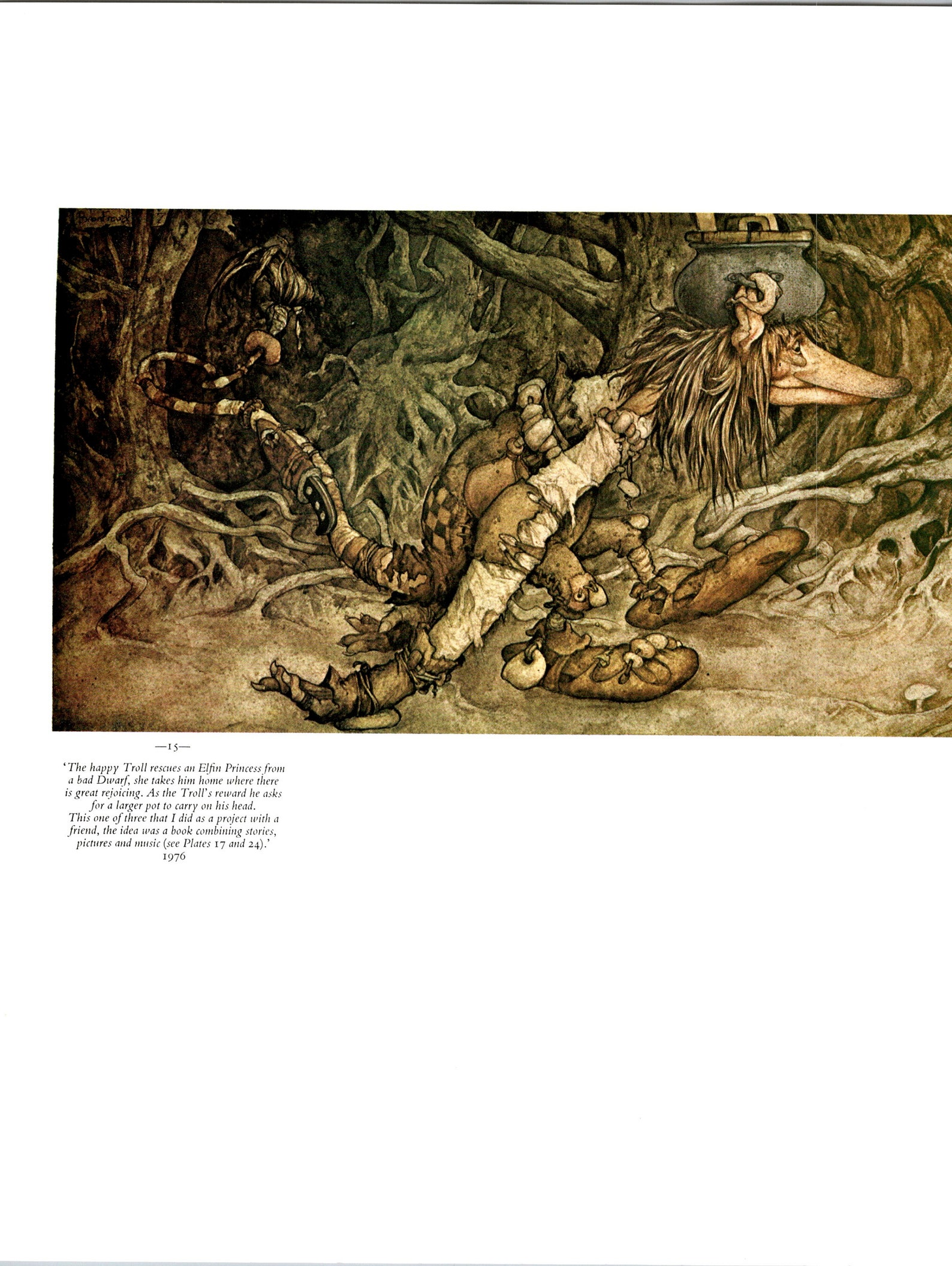Brian Froud Princess & Troll Art: 1976 Vintage Book Page - Etsy