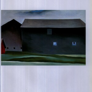 Georgia O'keeffe Print 1926 "lake George Barns" Original Over-size ...