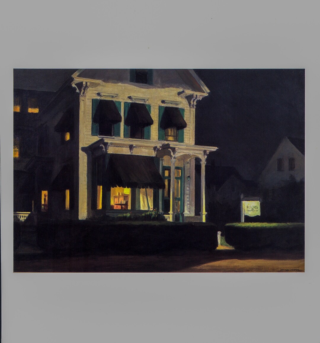 Edward Hopper Vintage Print rooms for Tourists - Etsy