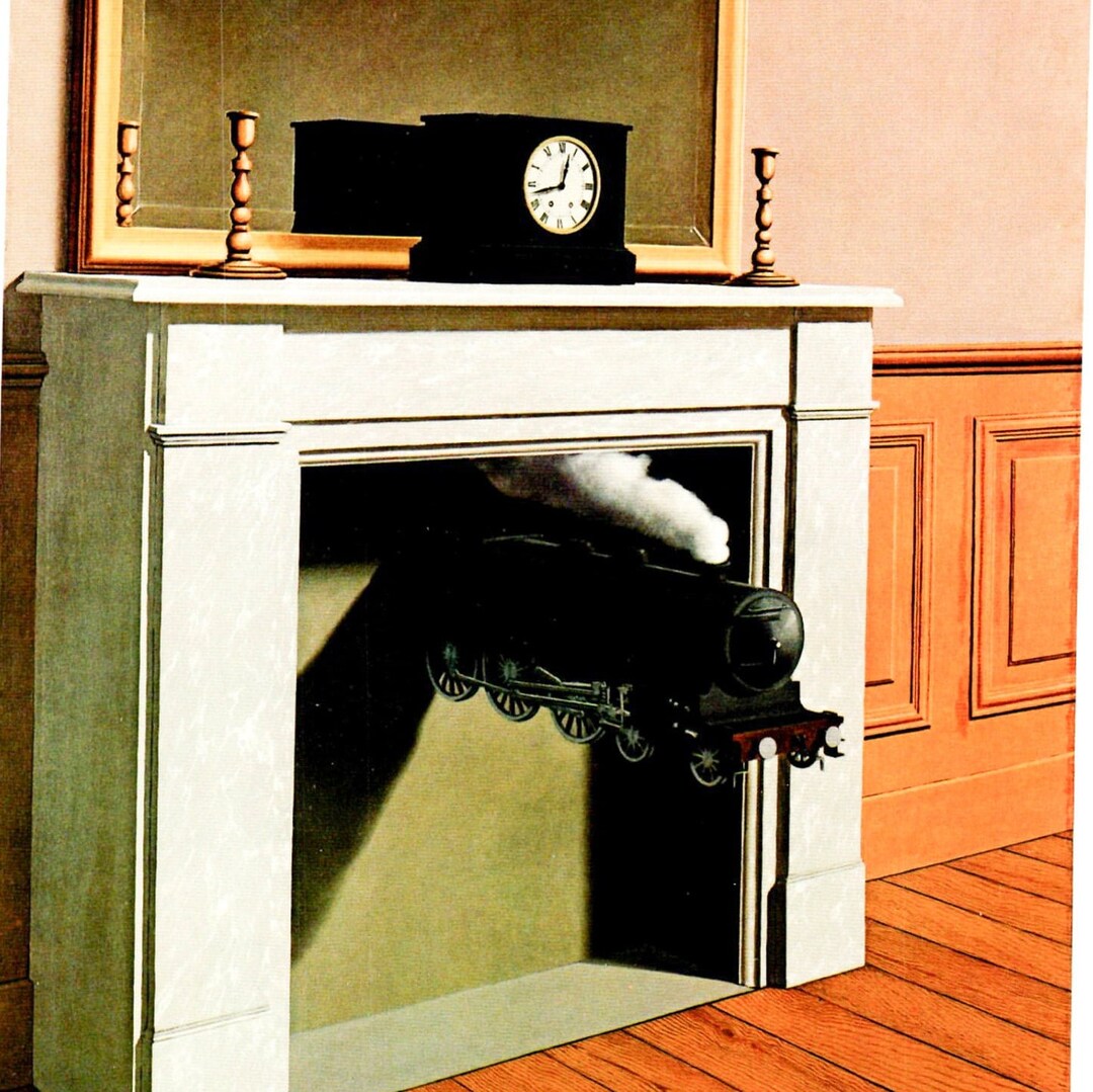 Rene Magritte Vintage Art Book Page "time Transfixed" 1939 FREE SHIPPING - Etsy