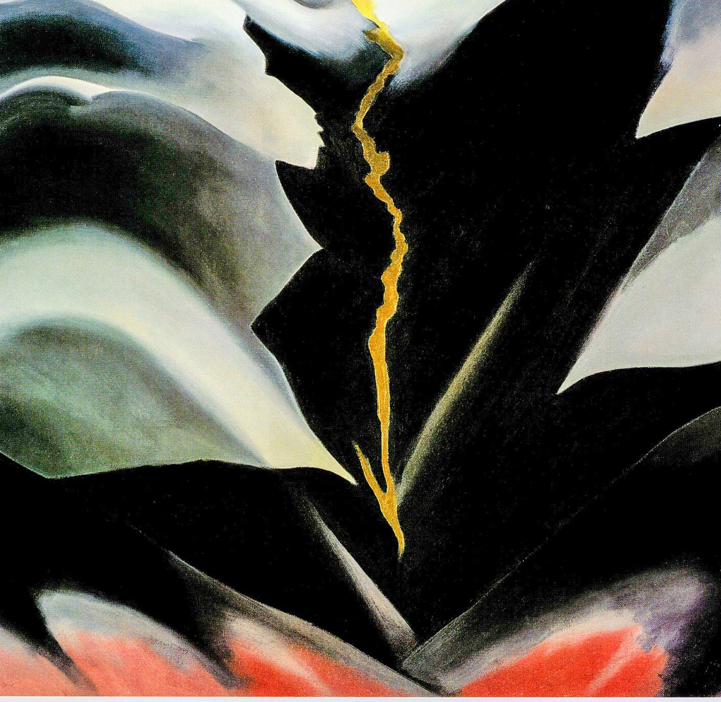 Georgia O'keeffe Print 1944 "black Place Ii" Original Over-size Vintage ...