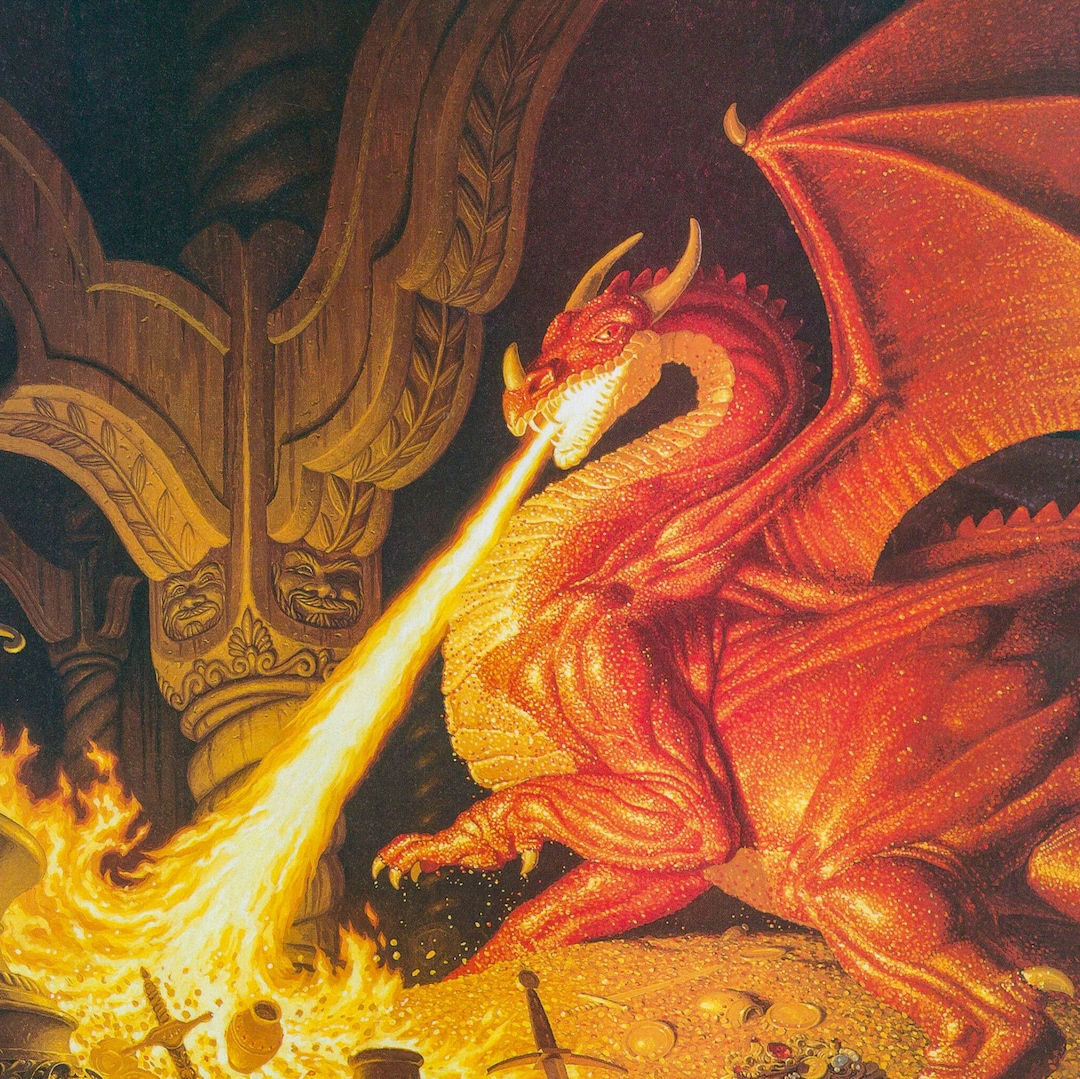 Greg & Tim Hildebrandt smaug Vintage Art Book Page - Etsy