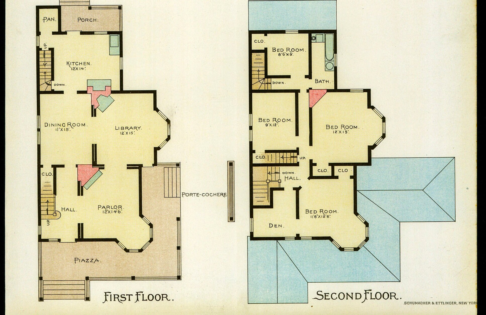 1891 Scientific American Victorian House Color Plate - Etsy