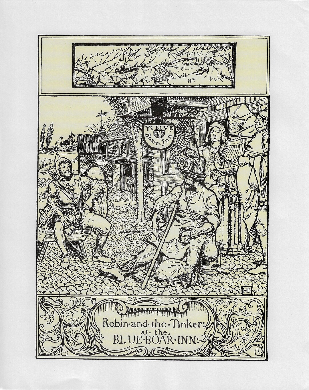 Howard Pyle robin and the Tinker at the Blue Boar Inn 1883 the Merry ...