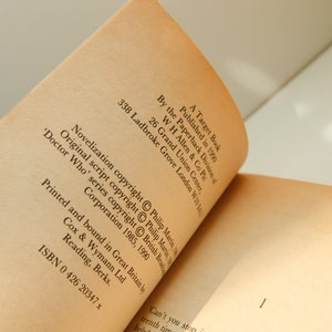 1990 1st Ed. Doctor Who "the Mission to Magnus" Novelization of a ...