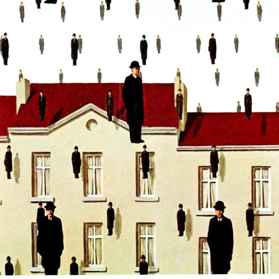 Rene Magritte Vintage Art Book Page golconda 1953 FREE SHIPPING - Etsy