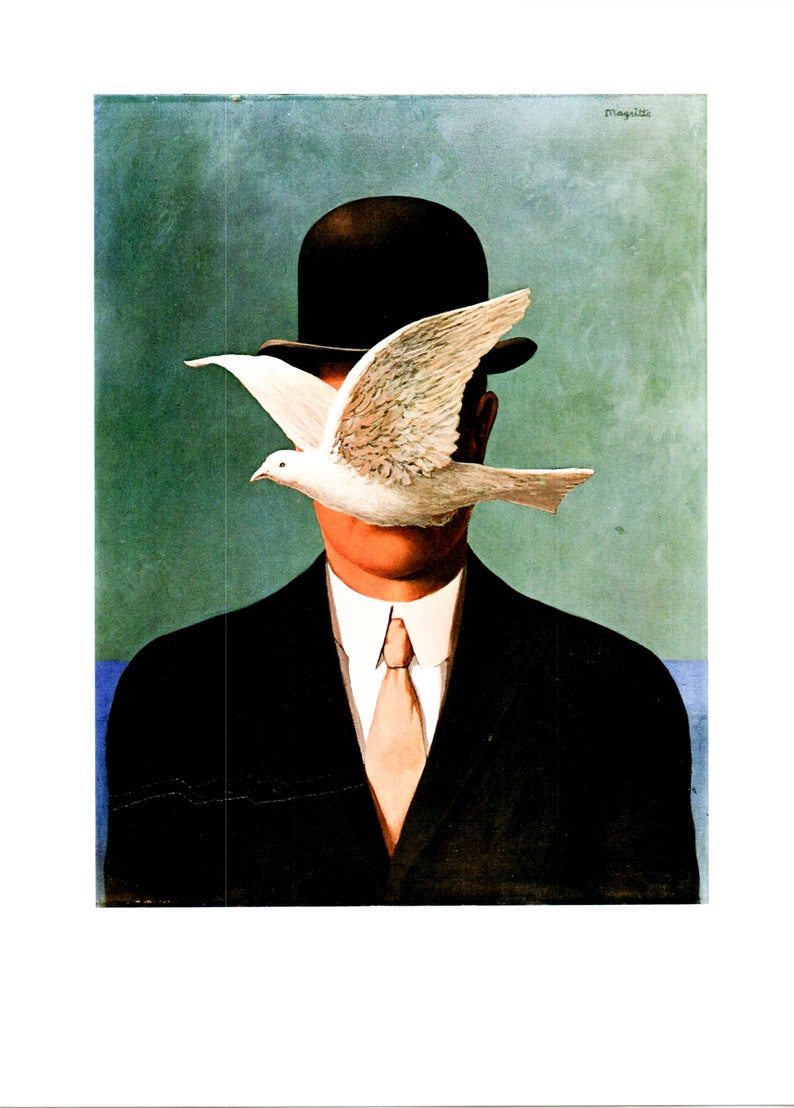 Rene Magritte Vintage Art Book Page the Man in the - Etsy