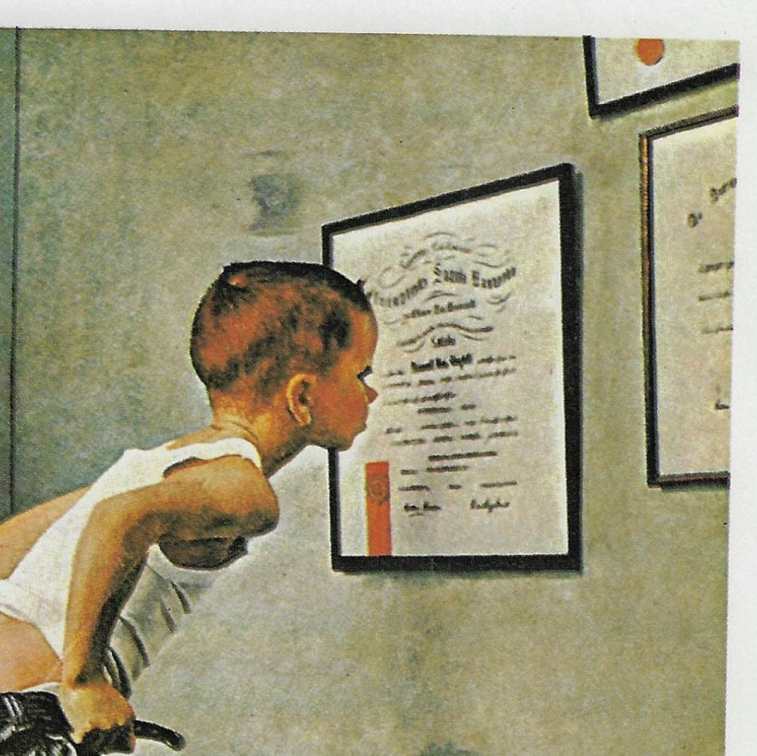 Norman Rockwell Vintage Art Book Page before the Shot March 1958 - Etsy