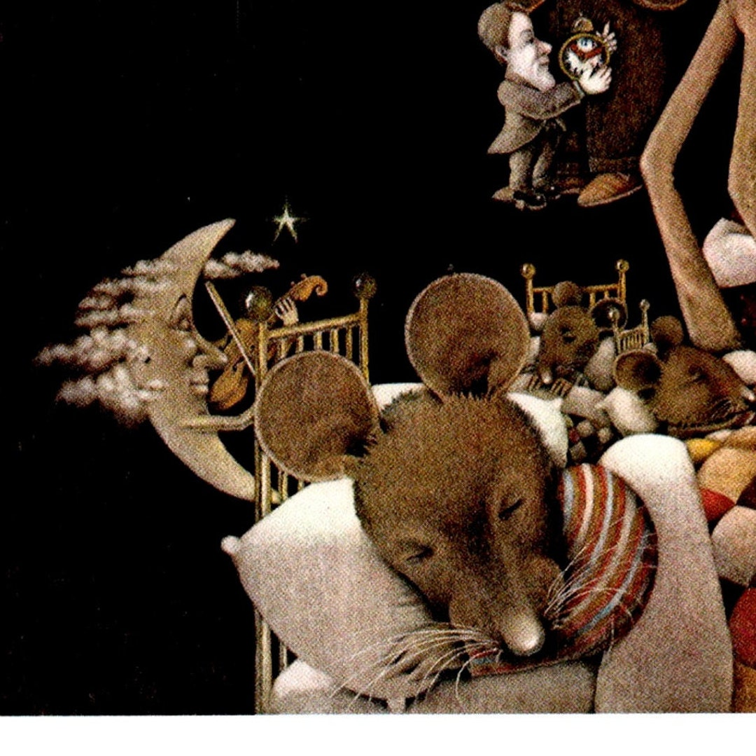 Vintage Fantasy Art Book Page Ken Laidlaw three Mice - Etsy