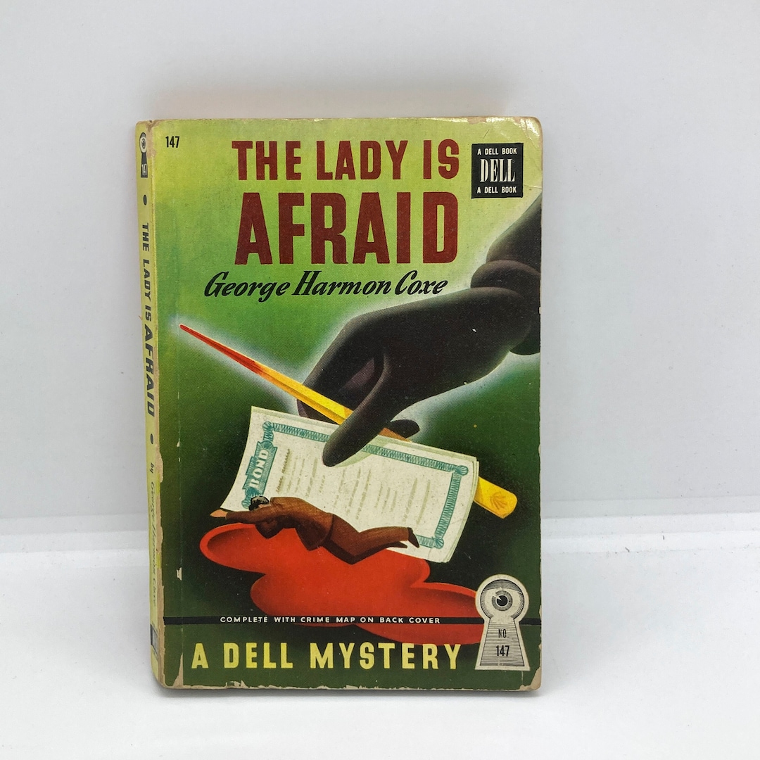 Dell Mapback "the Lady is Afraid" C1943 George Harmon Coxe Gerald Gregg ...