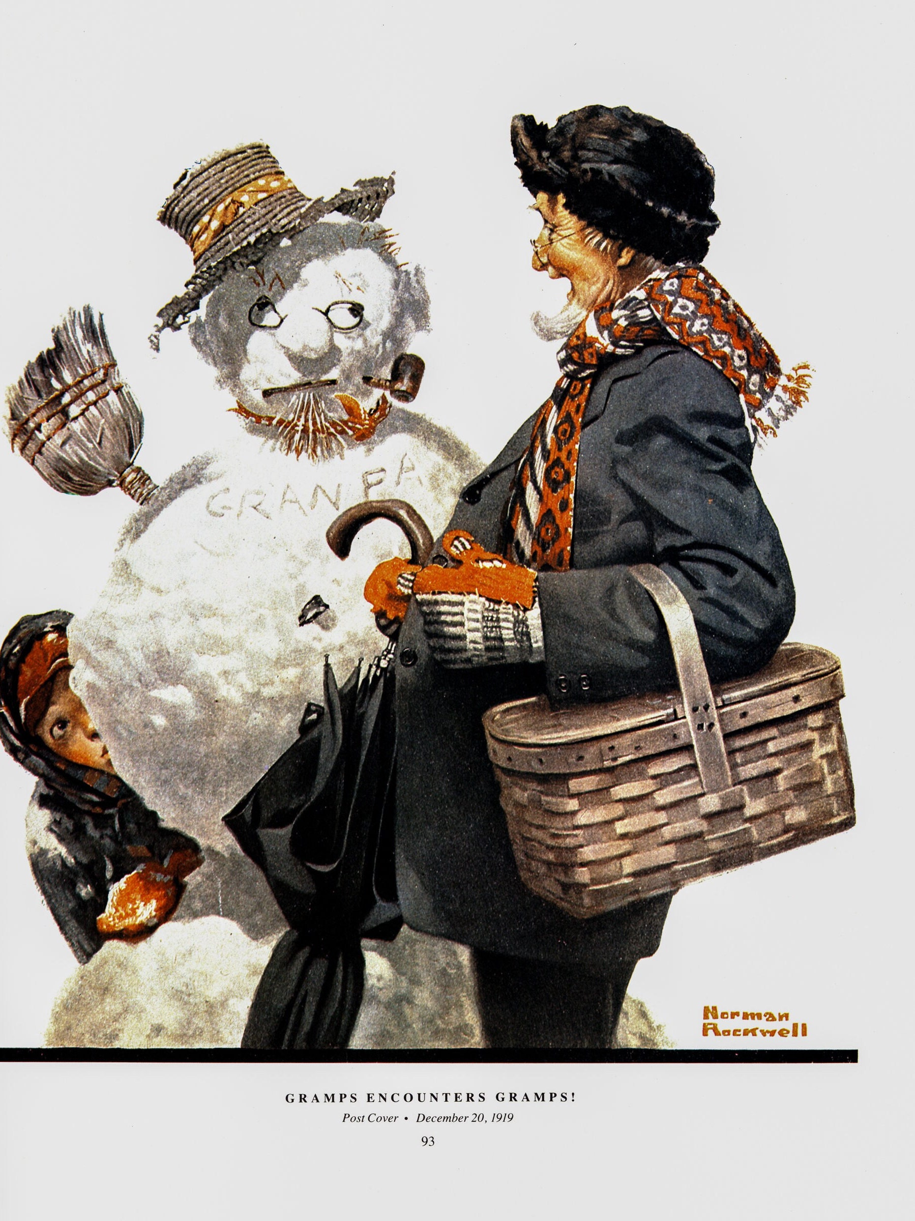 Norman Rockwell "gramps Encounters Gramps!" & "love Letters" Oversized ...