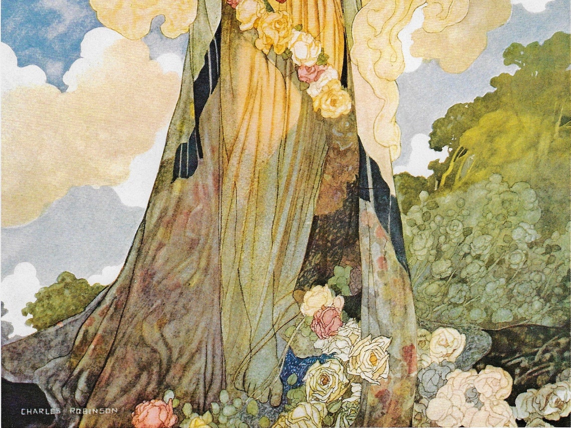 Charles Robinson summer 1912 Vintage Rescued Art - Etsy