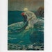 Howard Pyle "the Mermaid" 1910 an Unpublished Work Recovered Vintage ...