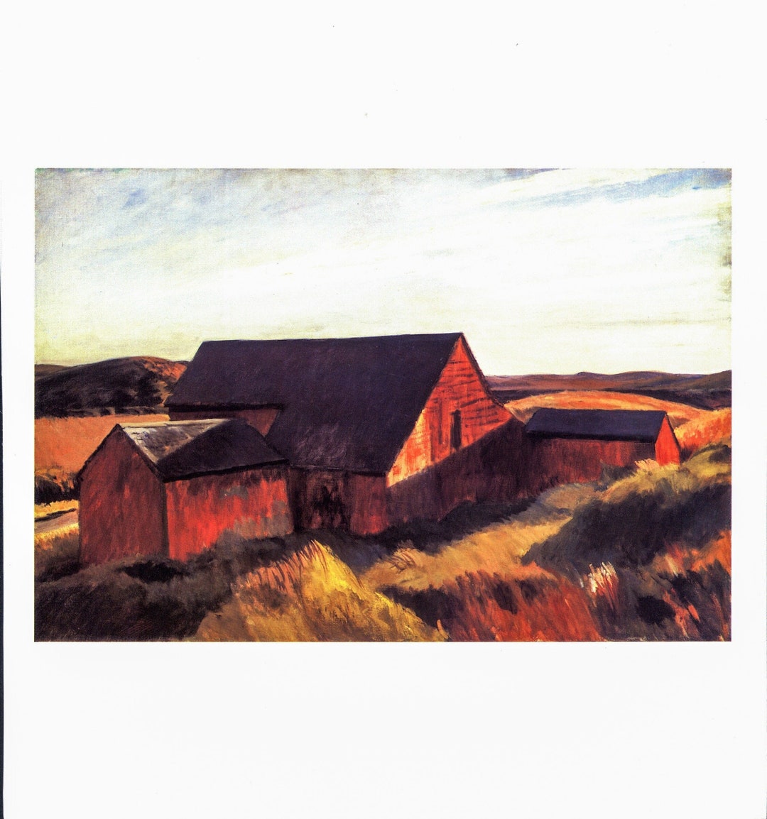 Dad Gifts Edward Hopper "cobb's Barns, South Truro" [1930-33] 40+ Year ...