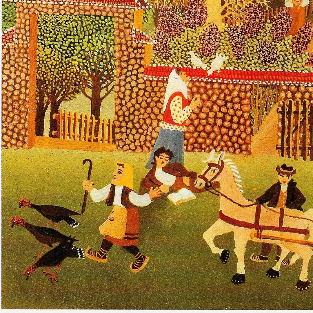 Milan Rasic springtime Vintage Art Book Page Print From Zagreb Gallery ...