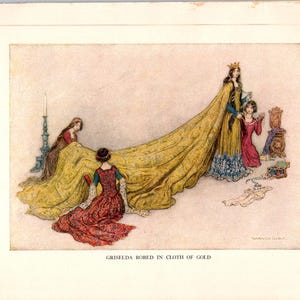 From Chaucer's Works "griselda Robed in Cloth of Gold" Vintage ...