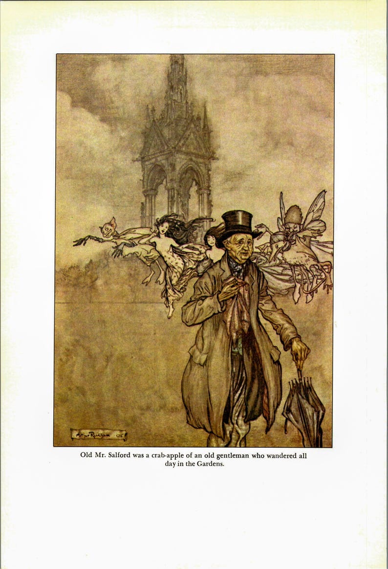 Arthur Rackham Vintage 2-sided Fairy Tale Art Book Page "the Island on ...