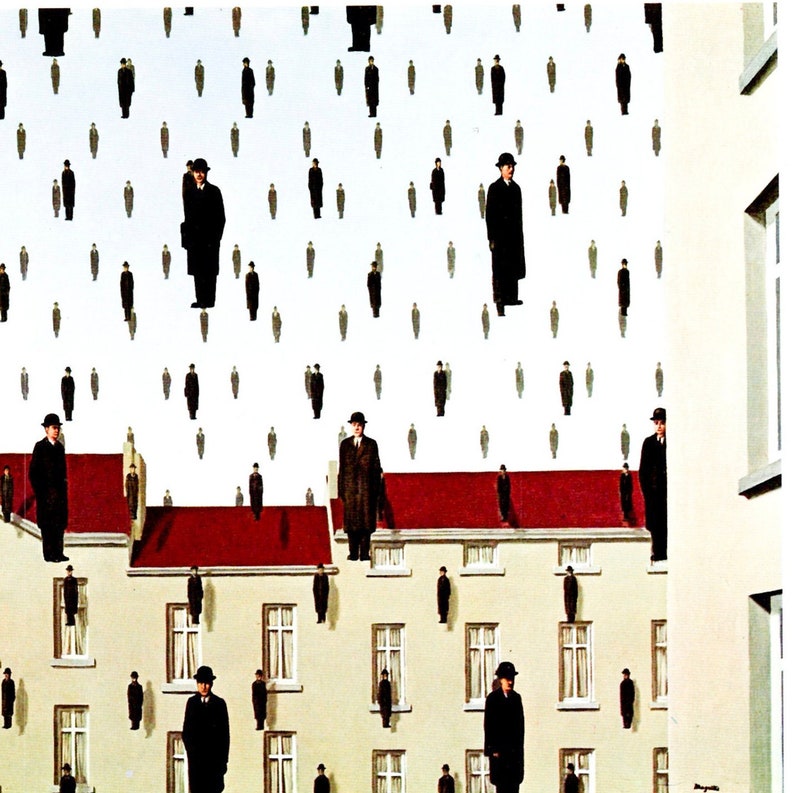 Rene Magritte Vintage Art Book Page golconda 1953 - Etsy