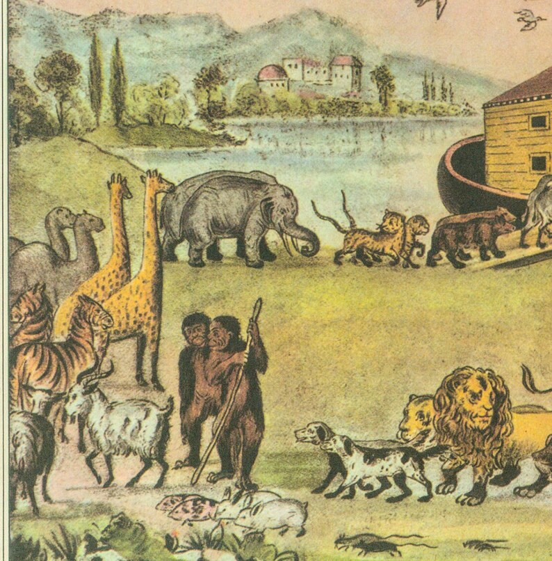 Currier & Ives: Noah's Ark Vintage Book Page Print (15x11.5) - Etsy