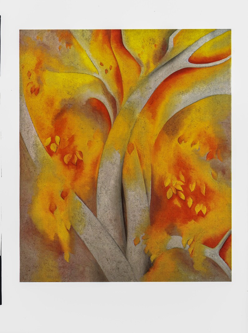 Georgia O'keeffe Print 1925 white Birch - Etsy