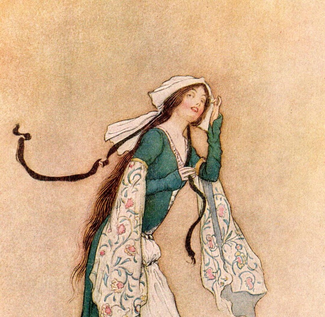 From Chaucer's Works "allison" Vintage Illustration by Warwick Goble ...