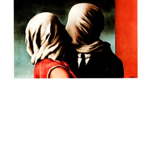 Rene Magritte Vintage Art Book Page the Lovers - Etsy
