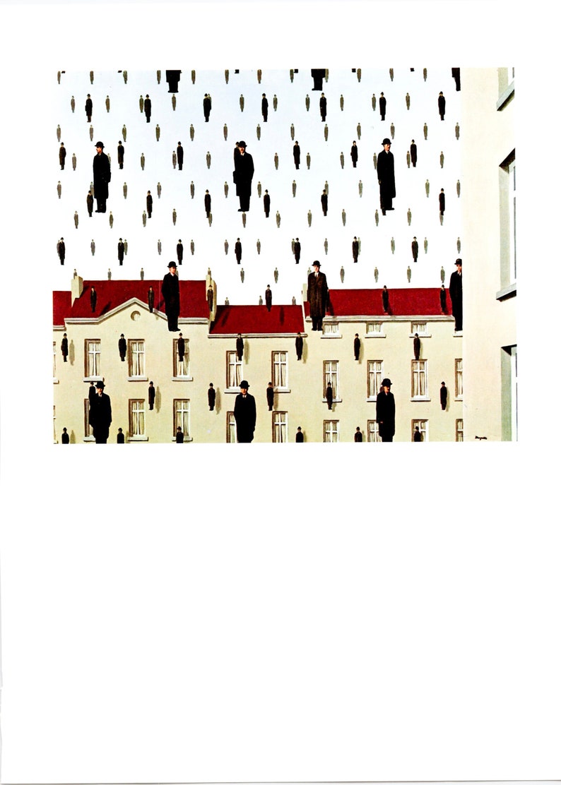 Rene Magritte Vintage Art Book Page golconda 1953 - Etsy