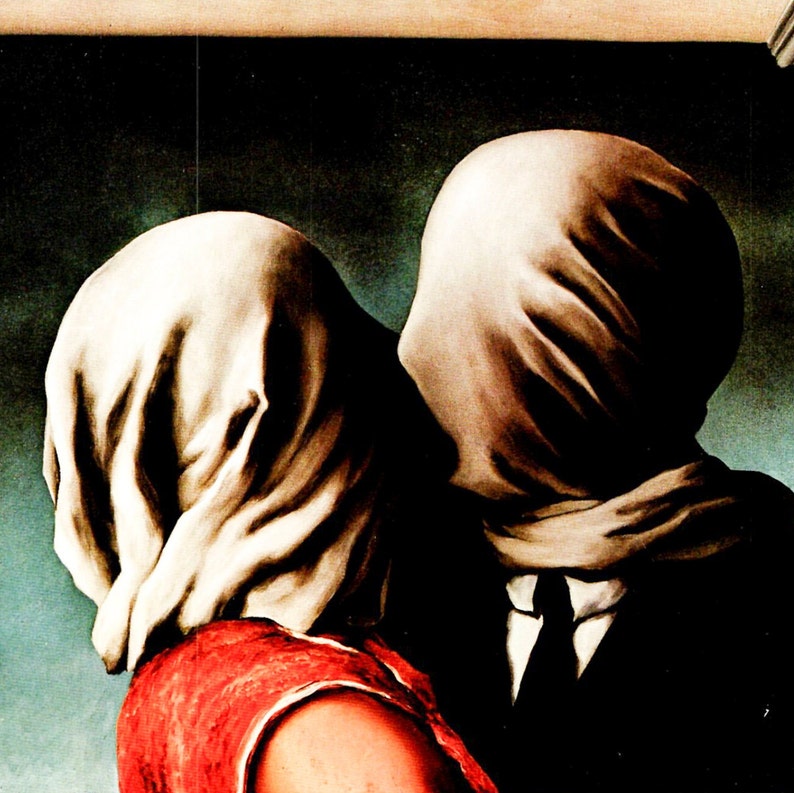 Rene Magritte Vintage Art Book Page the Lovers - Etsy
