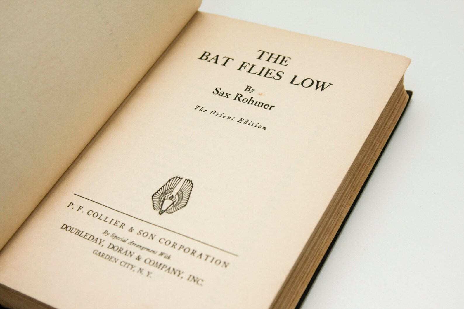 Sax Rohmer the Bat Flies Low C. 1935 Mysterious - Etsy
