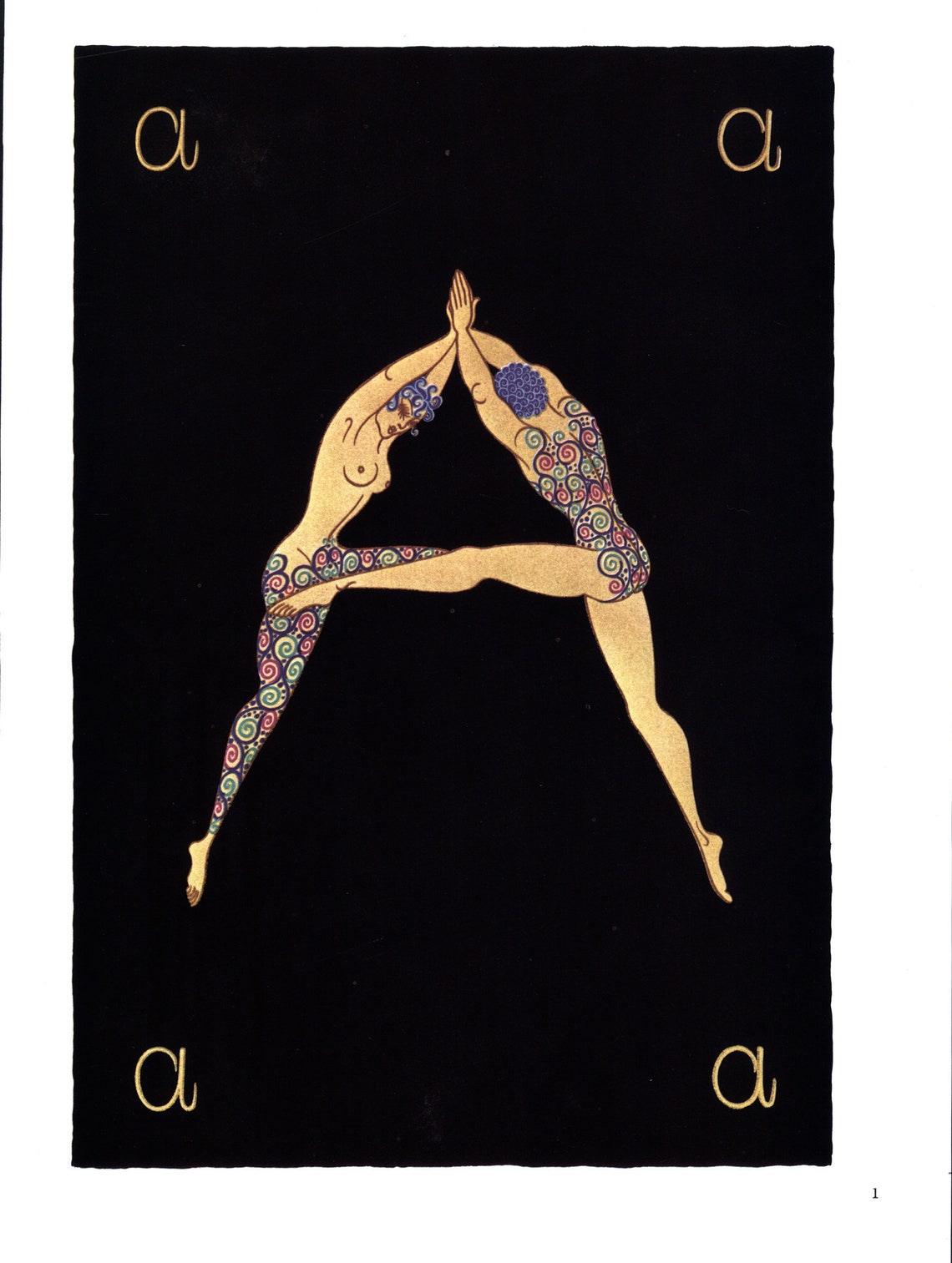 Erte the Alphabet Series a & b 1977 - Etsy