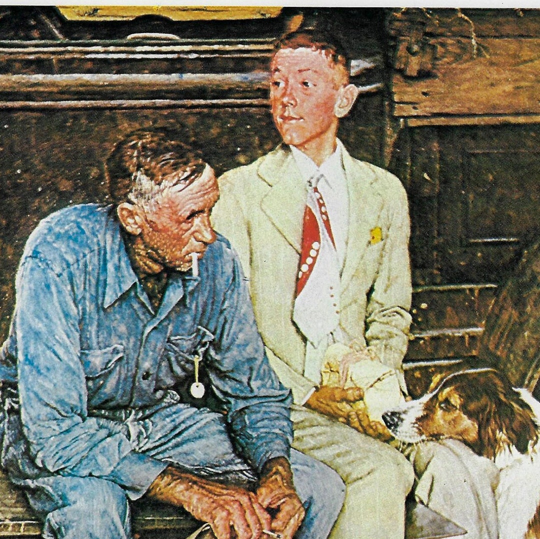 Norman Rockwell Vintage Art Book Page "breaking Home Ties" September ...