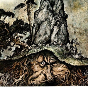 Vintage Fantasy Art Book Page Brian Froud "the Mountain" Unpublished ...