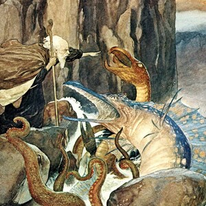 Vintage Fantasy Art Book Page Alan Lee even the Creatures of the Deep ...