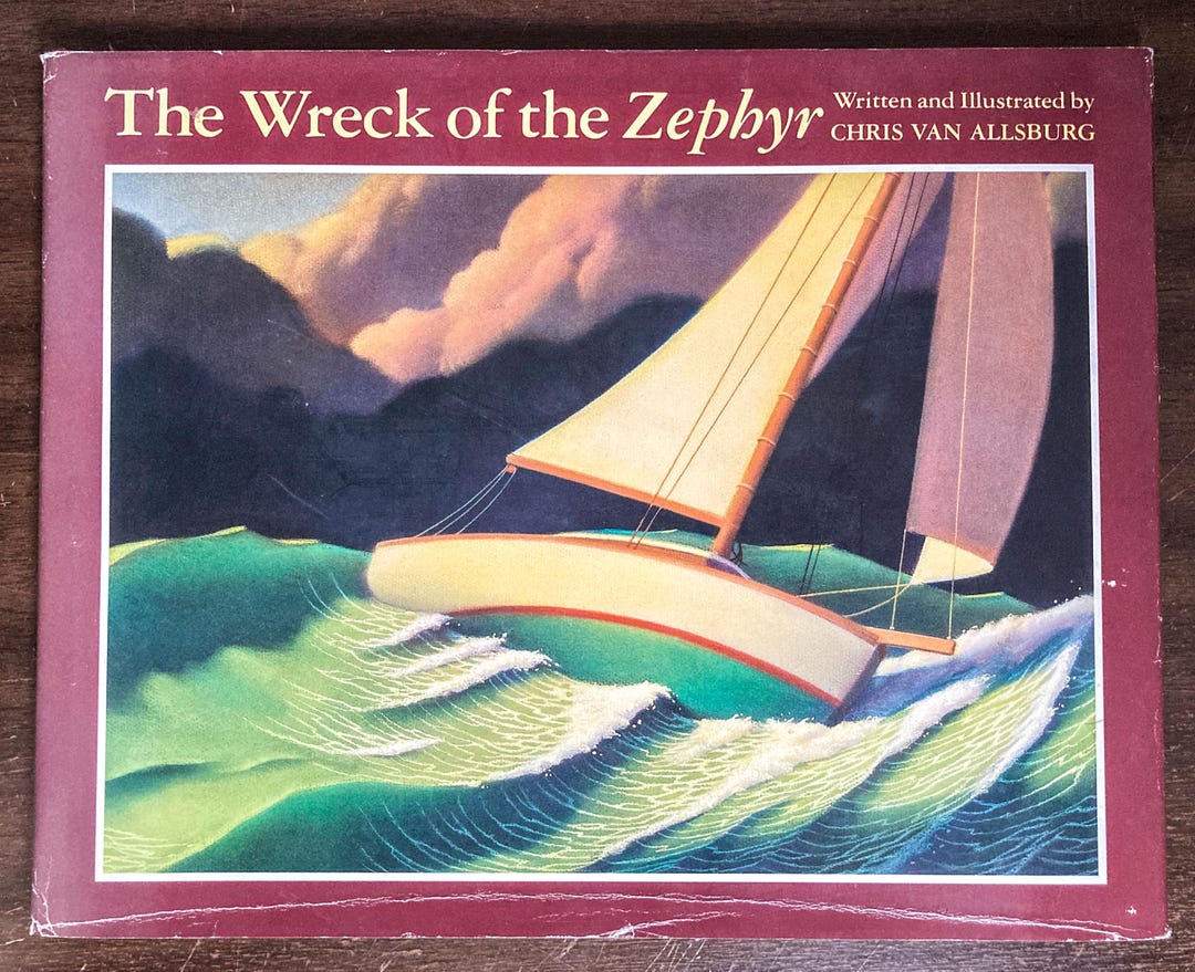 Signed "the Wreck of the Zephyr" Children's Book by Chris Van Allsburg ...