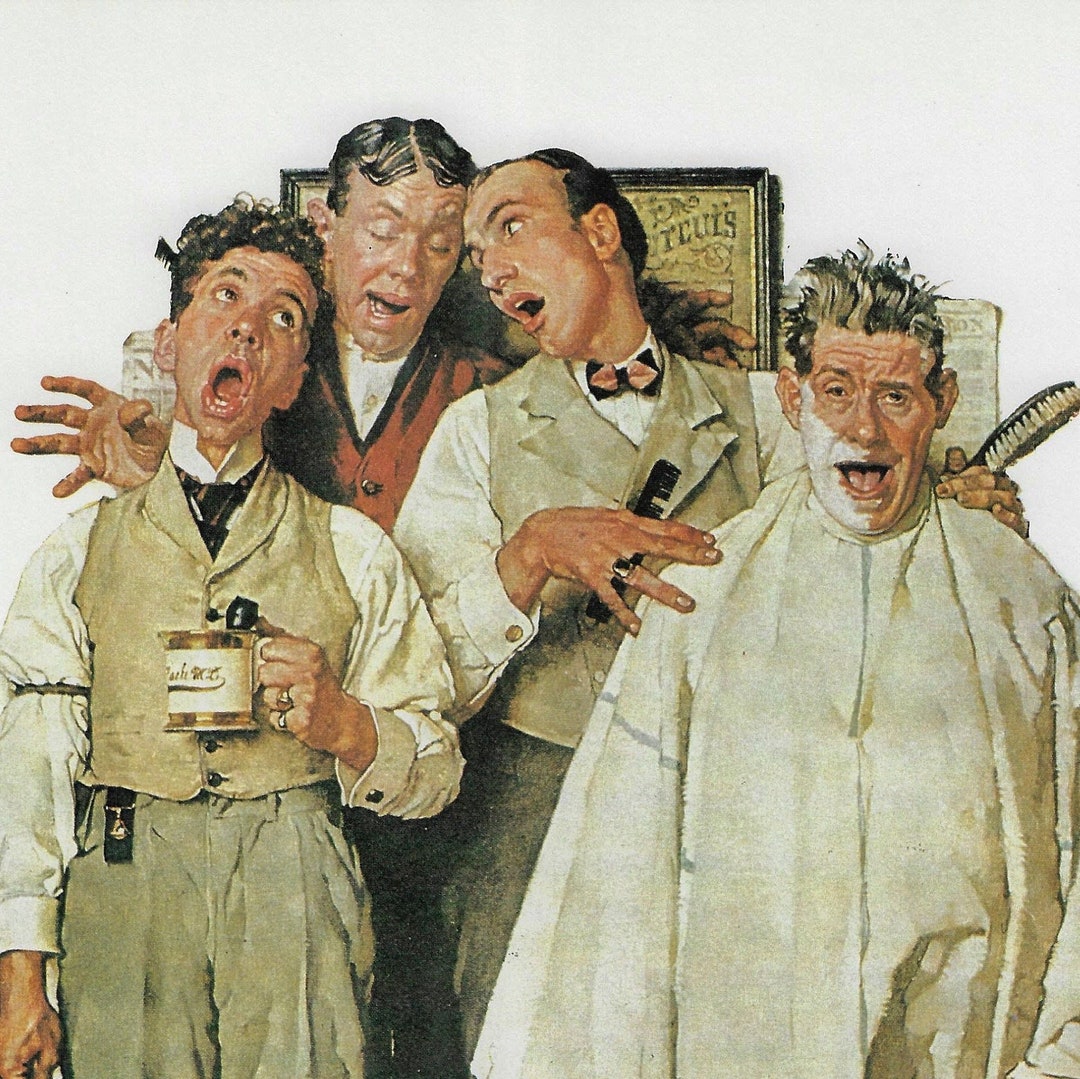 Norman Rockwell Vintage Art Book Page "barbershop Quartet" September ...