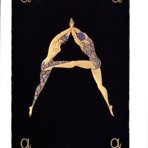 Erte the Alphabet Series "a" & "b" 1977 Two-sided Vintage Book Page Art ...