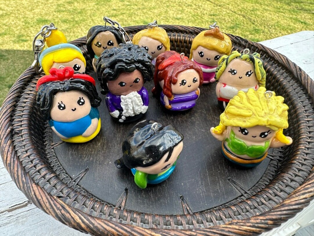 Princesses Chibi Figurines, Cute Desk Buddy, Charms, Handcrafted by ...
