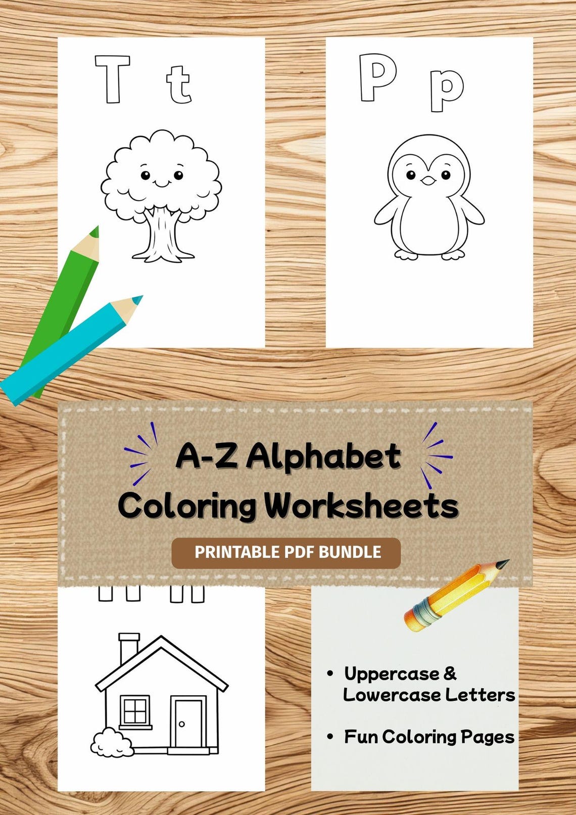 Alphabet Coloring Worksheets for Kids | Fun ABC Letter Learning Pages ...