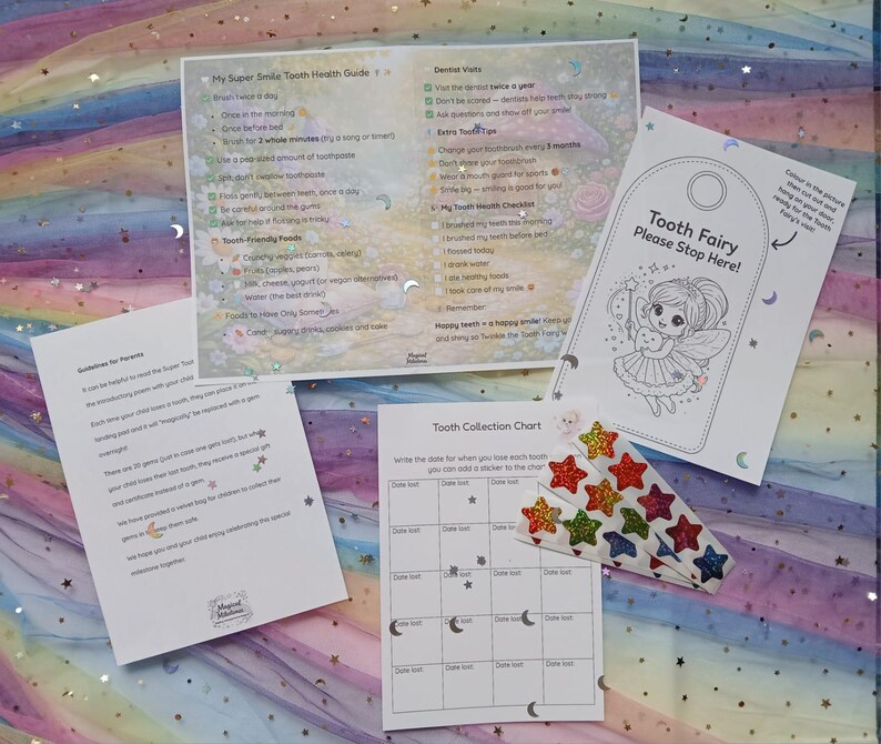 Tooth Fairy Gift Pack | First Lost Tooth Kit, Certificate, Bracelet - Etsy