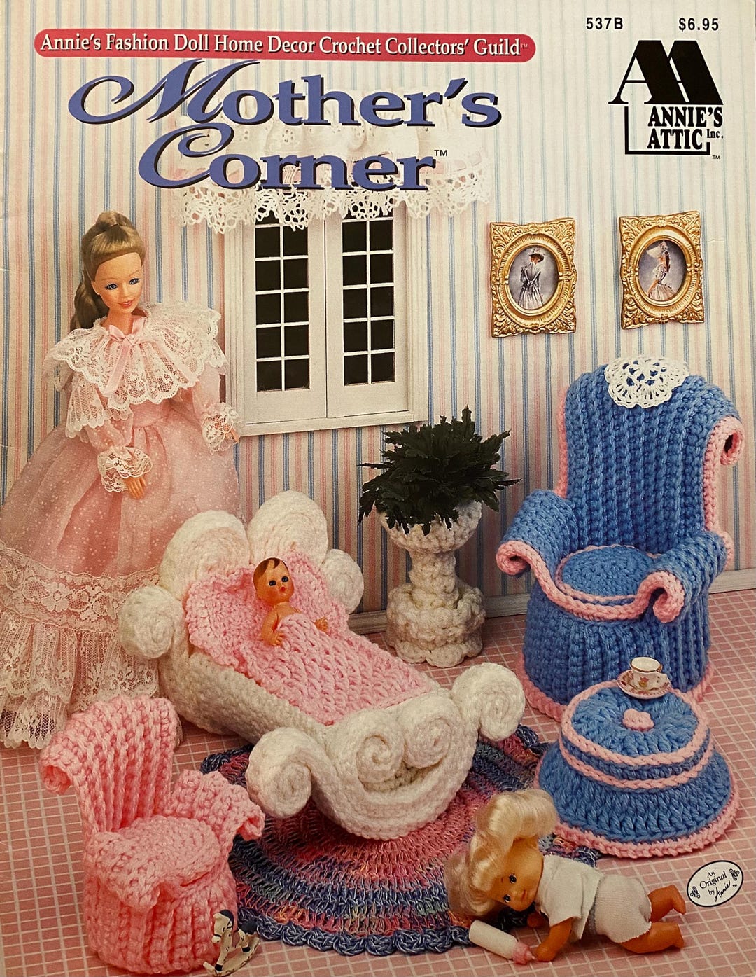 Vintage Barbie Doll Furniture Crochet Patterns | Mother's Corner, 7 ...