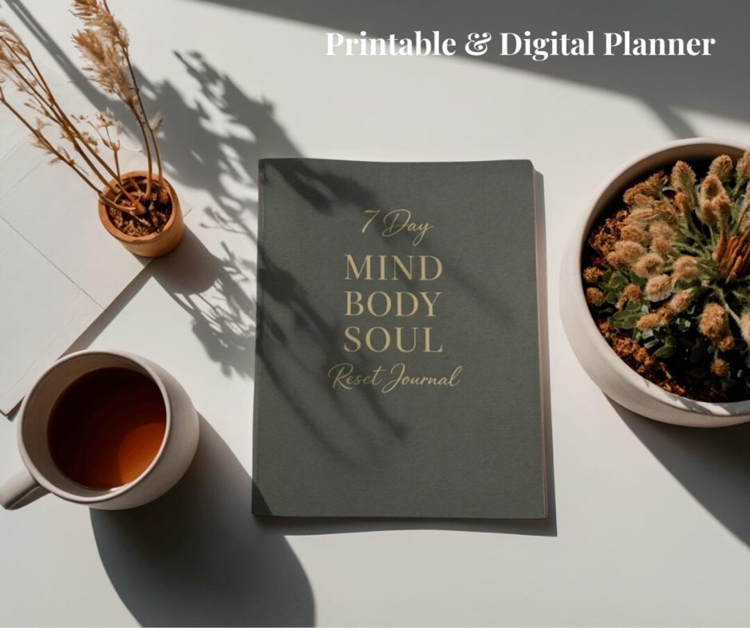 7 Day Mind Body Soul Reset Journal – Self Care Reflection Planner ...