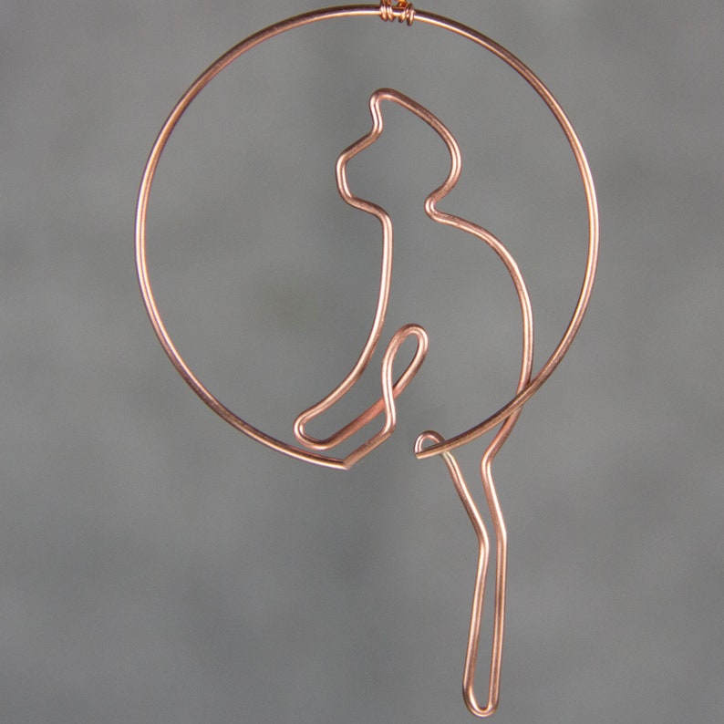 Kitty cat hoop earrings bridesmaid gift gift for her | Etsy