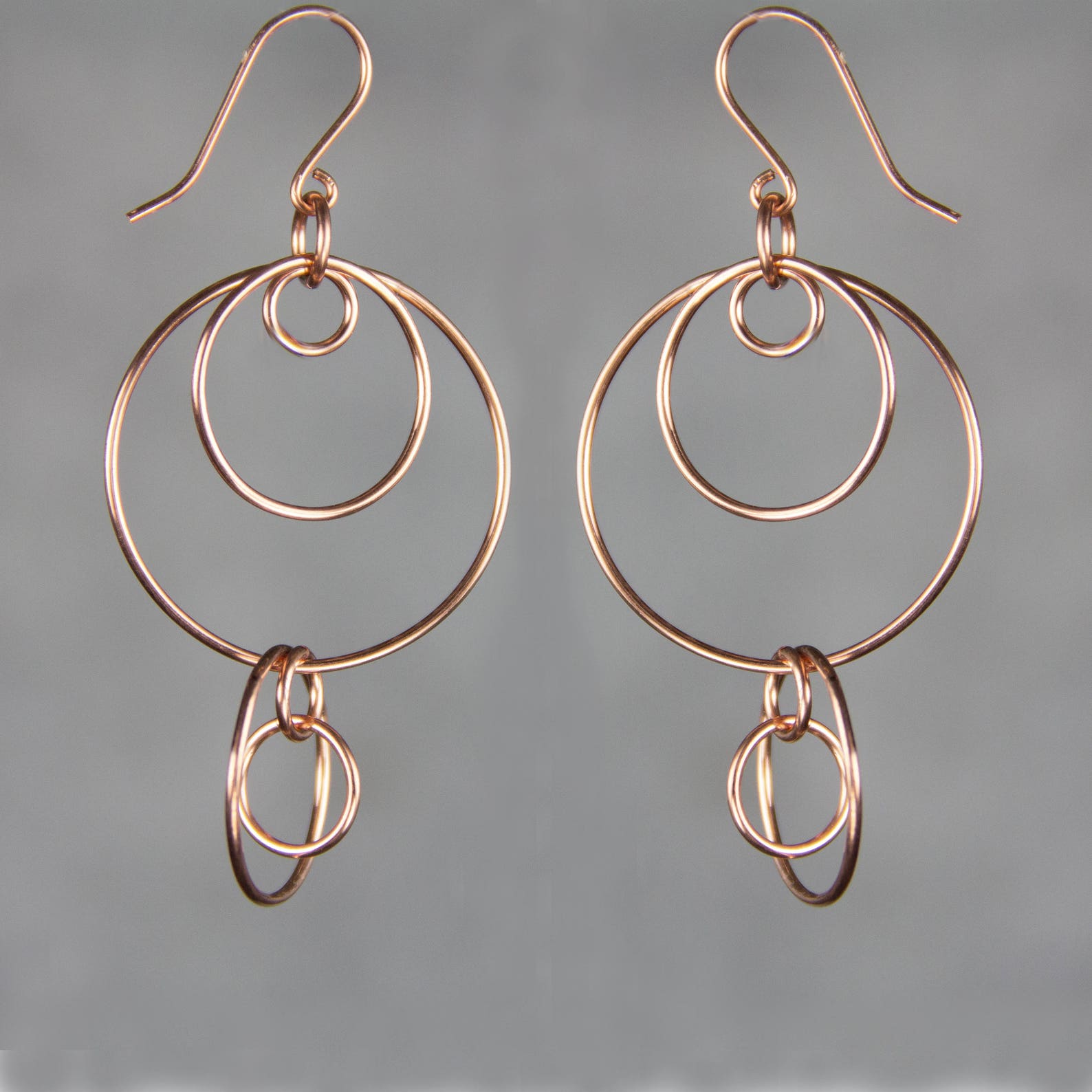 Eclectic Multi-hoops Dangle Earrings Bridesmaid Gift Gift - Etsy