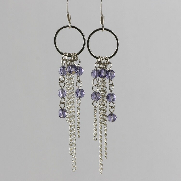 Dangle Loop Hoop Earrings Bridesmaid Gift Gift for Her | Etsy