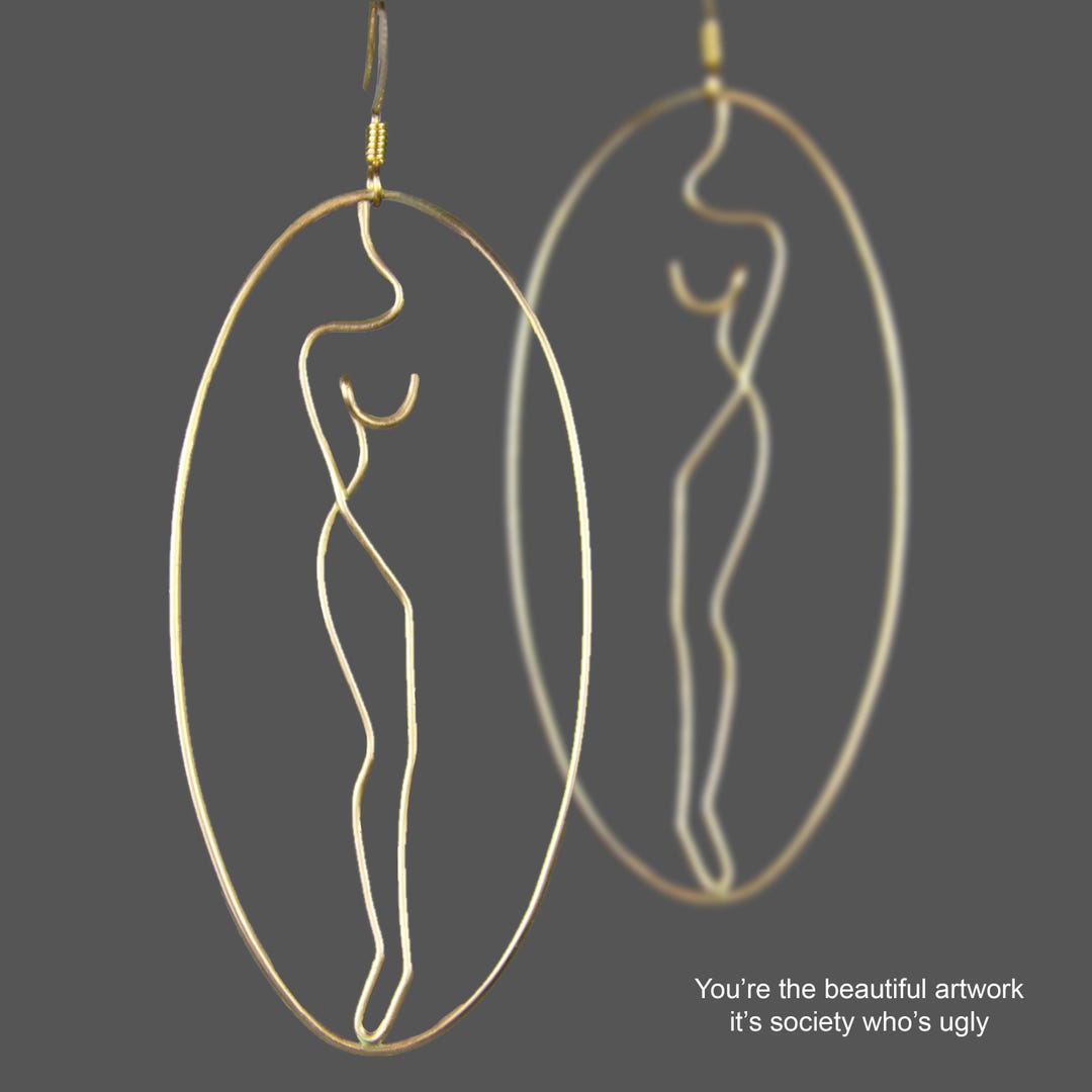 Females Body Hoop Earrings, 14k Gold Filled, Handmade, Bridal Gifts ...
