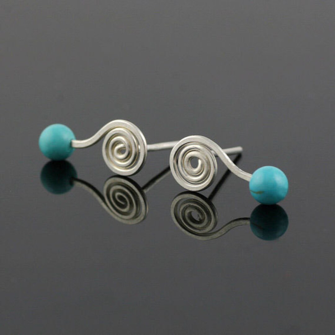 Loop Swirl Stud Earrings, Bridesmaid Gift, Gift for Her, Wedding Gift ...